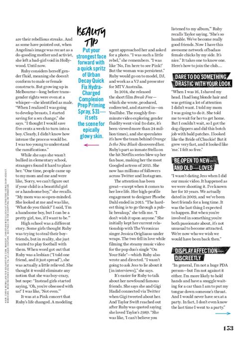 Ruby Rose Daily On Twitter Scans Rubyrose In Cosmopolitan March