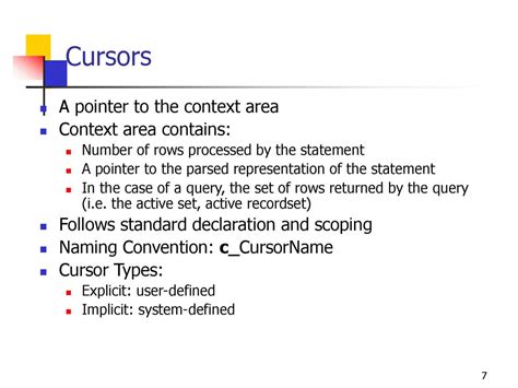 agenda summary of last class cursors loops records simple loops ppt