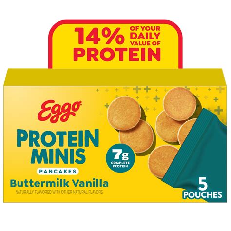 Eggo Protein Minis Buttermilk Vanilla Pancakes Breakfast Food 84 Oz