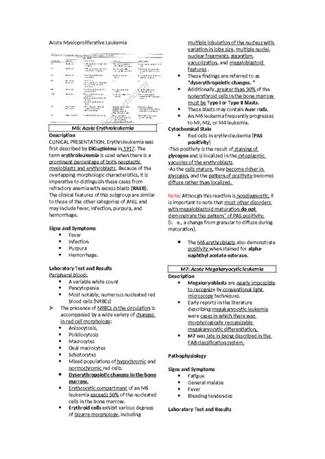 Wbc Diseases Part Ii Hematology 2 Acute Myeloproliferative Leukemia