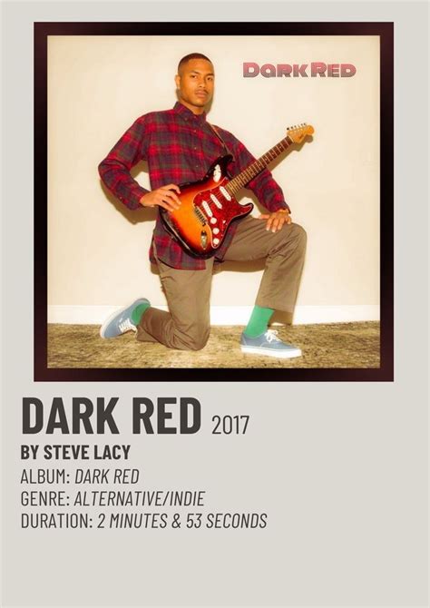 Dark Red Póster Steve Lacy Album Cover Poster Steve Lacy Minimalist