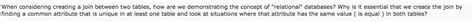 Solved When Considering Creating A Join Between Two Tables Chegg Com