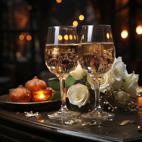 Premium Ai Image Glasses Of Sparkling