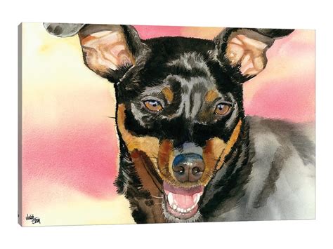 Min Pin Miniature Pinscher Canvas Wall Art By Judith Stein Icanvas