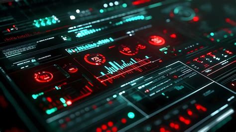 Risk Analysis Dashboard With Red And Green Indicators In Futuristic 3d Premium Ai Generated Image