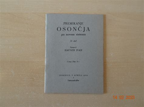 Premikanje OsonČja Po Novem Sistemu Iidel Hafner Ivan 1938