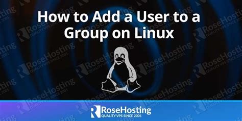 How To Add A User To A Group On A Linux Server Rosehosting