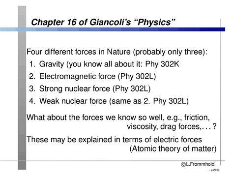 Chapter 16 Of Giancolis Physics Lecture Slides Phy 302l Docsity