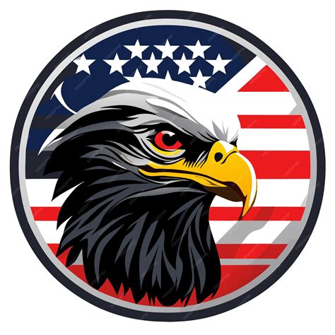 Premium Vector Patriotic Bird Bald Eagle Vector Art