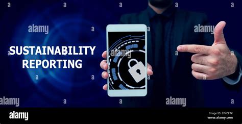 Sign Displaying Sustainability Reporting Business Overview Give