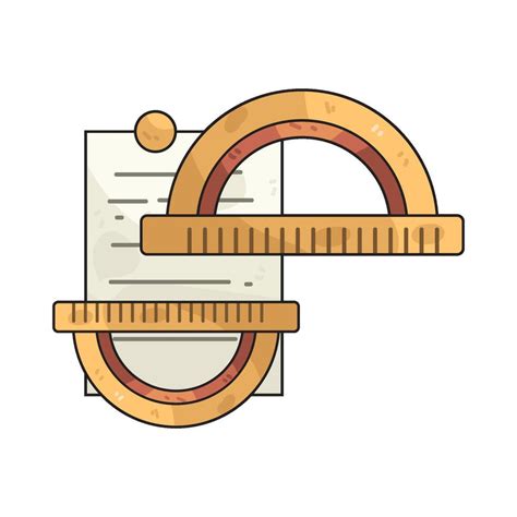 Protractor With Paper 67347169 Vector Art At Vecteezy