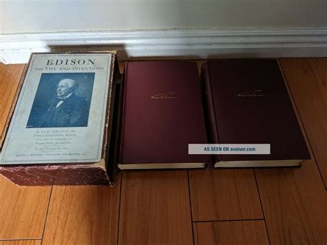 Thomas Edison His Life And Inventions 1and2 Signed By William Henry Meadowcroft 7254152