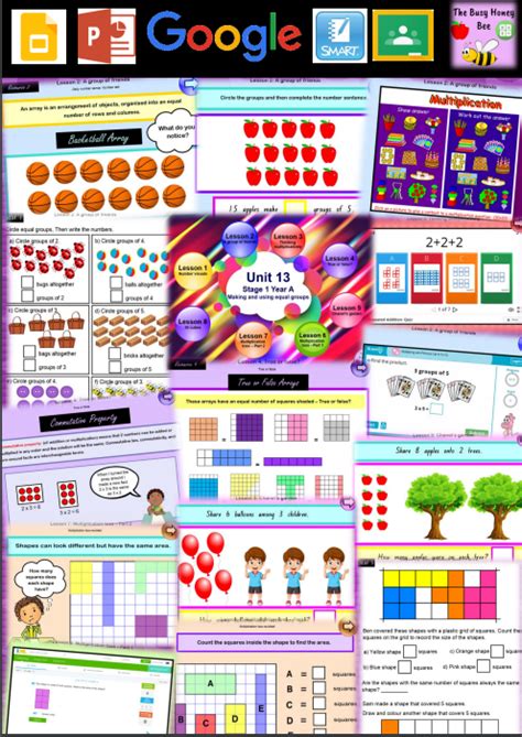 Stage 1 Year A Unit 13 Maths Teaching Slides The Busy Honey Bee