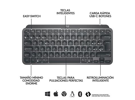 Ripley Teclado Logitech Mx Keys Mini Graphite