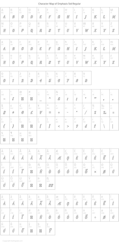 Emphasis Std Font Download For Free View Sample Text Rating And