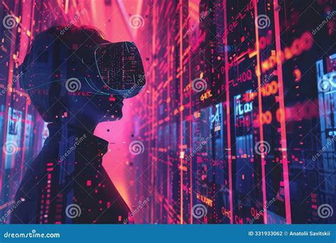 a hacker navigates a vibrant virtual environment filled with digital