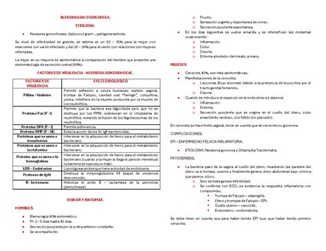 Blenorragia O Gonorrea Blenorragia O Gonorrea Etiologia Neisseria