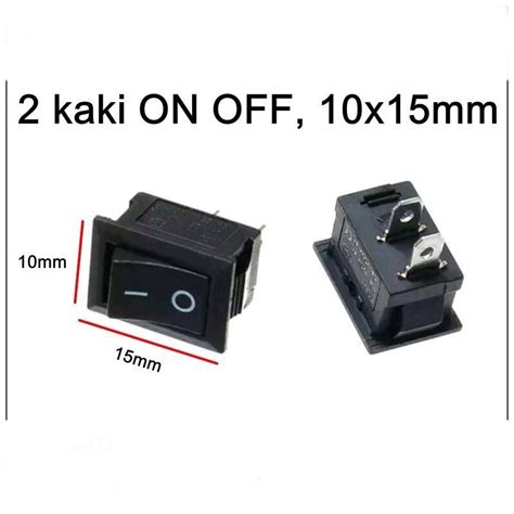 Jual Saklar Rocker Switch Pin Saklar Kaki Kalkulator Super Mini Shopee Indonesia