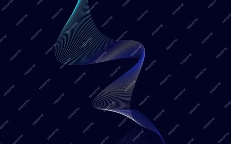 Premium Vector Abstract Blue Gradient Wavy Lines Background