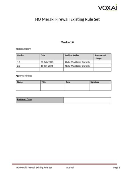Meraki Firewall Rule Set 20 Pdf