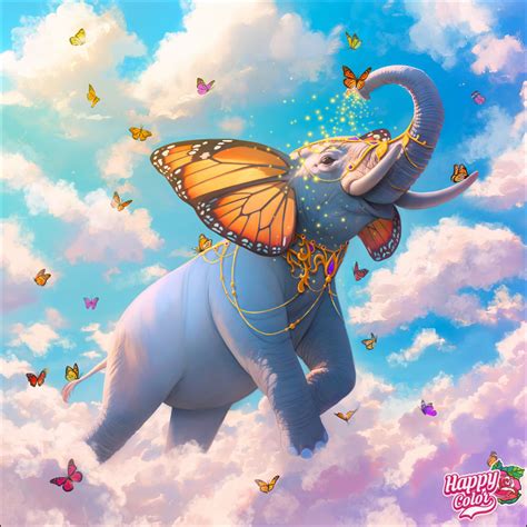 Elephant With Butterflies By Ppg2009 On Deviantart