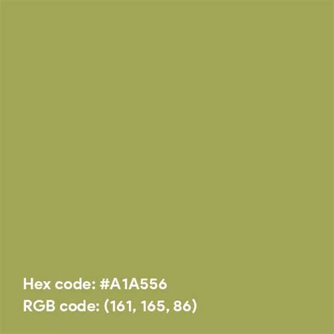Bright Olive Color Hex Code Is A1a556