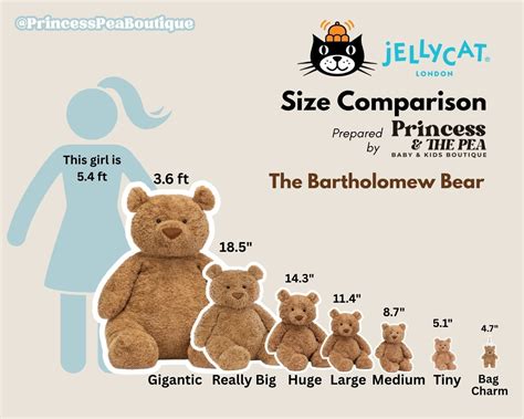 Jellycat Bear Sizes Princess And The Pea Boutique