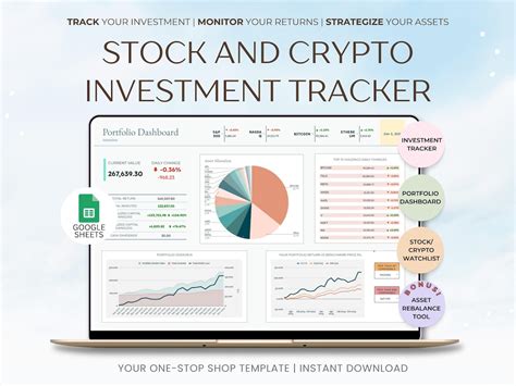Stock Crypto Investment Tracker Spreadsheet Trading Journal Tracker