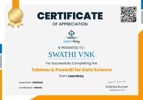 📊 Happy To Share That Ive Completed The Tableau And Power Bi For Data