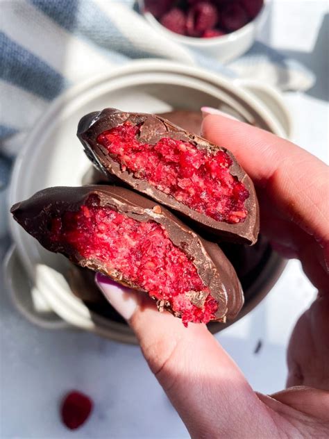 Chocolate Covered Raspberry Bites Caitlins Table