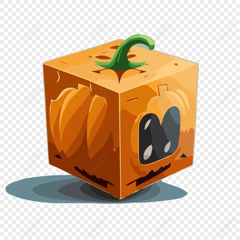 3d 動畫立方體設計看起來像南瓜 形狀像南瓜剪貼畫 向量貼紙eps圖案素材免費下載，可愛卡通圖片，尺寸2134 × 2134px Lovepik