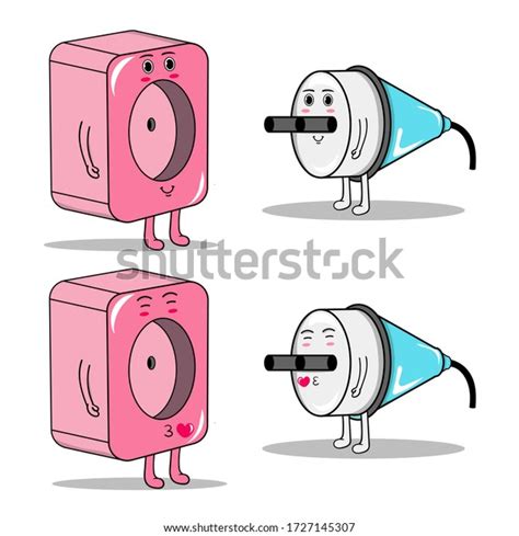 Cute Plug Socket Mascot On Isolated Stock Vector Royalty Free