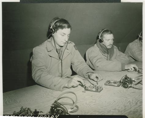 Us Soldiers Practicing Morse Code In Caserta Italy On 8 February 1944