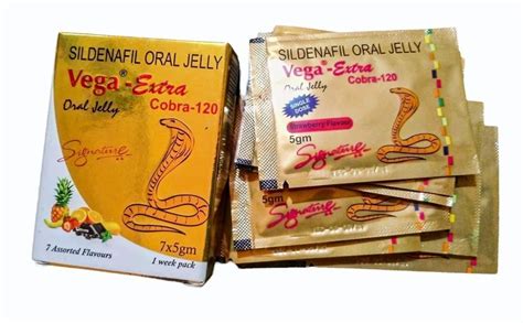 Vega Extra Cobra Sildenafil Oral Jelly 120mg 7 Sachetsbox At ₹ 193