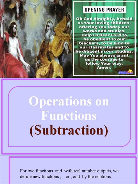 Lesson 5 Operations On Functions Subtraction Pdf Subtraction Arithmetic