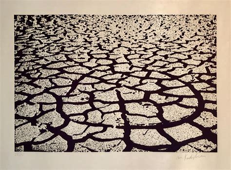 Menashe Kadishman Israeli Modern Pop Art Aquatint Etching Cracked