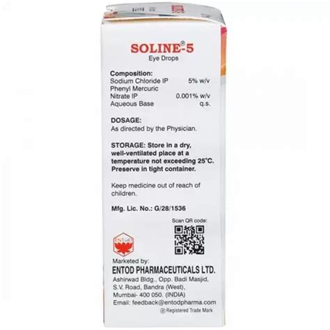 Soline 5 Eye Drop Packaging Type Bottle Packaging Size 10 Ml At Rs 101 Bottle In Yerkheda