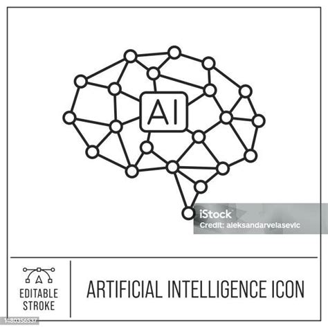 Artificial Intelligence And Machine Learning Icon Stock Illustration
