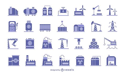 Industry Icon Set Vector Download