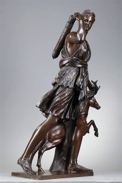 Bronze Sculpture Diana The Huntress Foundry Barbedienne At 1stdibs