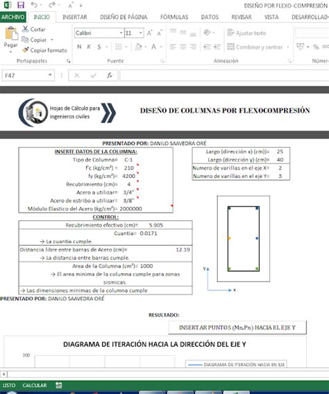 Plantillas Excel Para Ingenieros Civiles Xls ] Hoja De Calculo Excel Para DiseÑo De Refuerzo