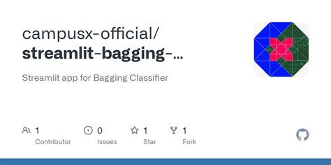 Github Campusx Officialstreamlit Bagging Classifier Streamlit App
