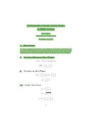 Multivariable Calculus Study Guide Vectors Operations And Course Hero