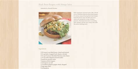 Recipe Book Website Htmlcss Design Project Behance