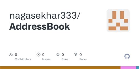 Github Nagasekhar333 Addressbook