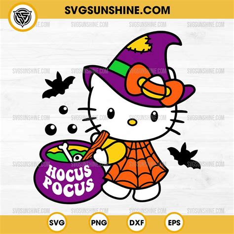 Hocus Pocus Hello Kitty Halloween Svg