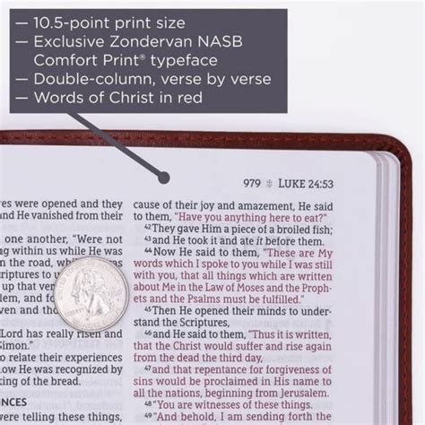 Personalized Nasb 1995 Text Thinline Large Print Bible Red Letter Edit