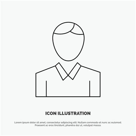 Account Human Man Person Line Icon Vector 15531665 Vector Art At Vecteezy
