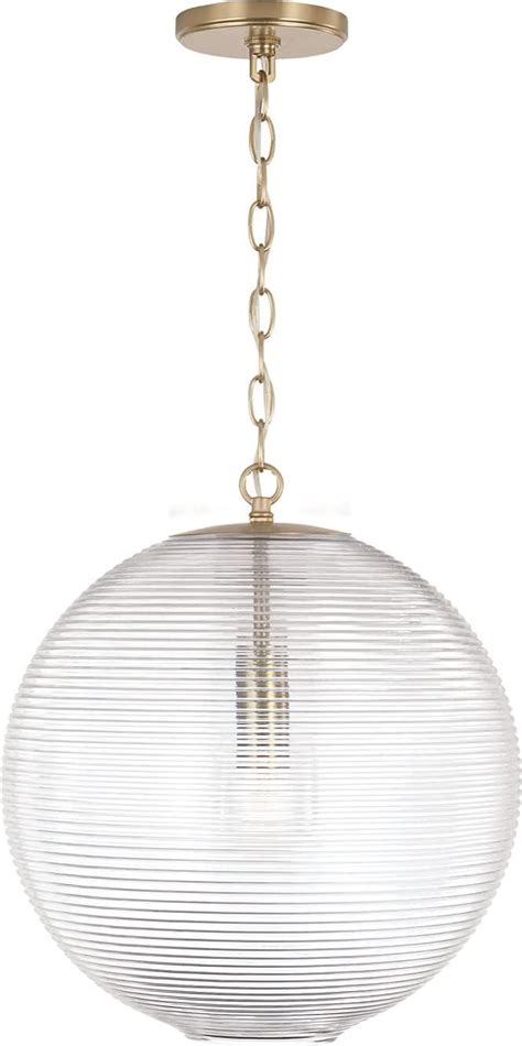 Capital Lighting 349911ma Dolan Transitional Art Deco Clear Ribbed