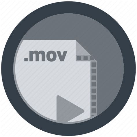 Document Extension File Format Mov Round Roundettes Icon